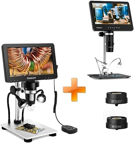 Amazon.com : TOMLOV DM9 7" LCD Digital Microscope 1200X, 1080P Coin ...
