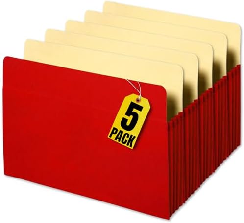 Amazon.com : 1InTheOffice File Jackets, File Pockets Expandable, 3.5 ...