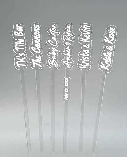 Amazon.com: Personalized Drink Stirrers, Custom Name Stir Sticks ...