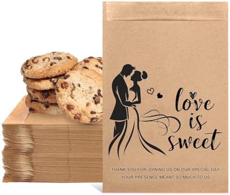 Amazon.com: Whaline 150Pcs Wedding Favors Candy Buffet Bags Self ...