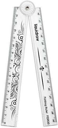 Liquidraw 30cm Folding Ruler Foldable Ruler School Stationery (Clear ...