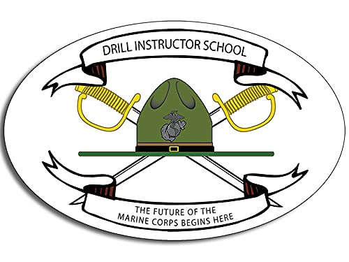 Amazon.com: Oval Marine Corps Drill Instructor School Logo Sticker ...