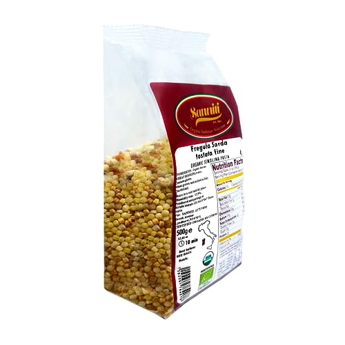 Sanniti Organic Toasted Fregola Sarda FIne Semolina Pasta Fregula ...