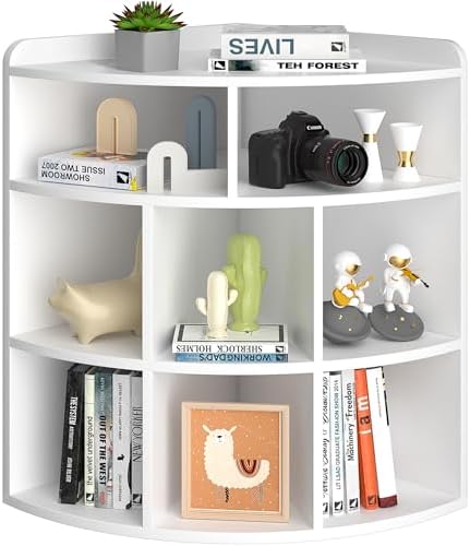 Amazon.com: VECELO 3-Tier Corner Cabinet with 8 Cubbies, Wooden Cube ...