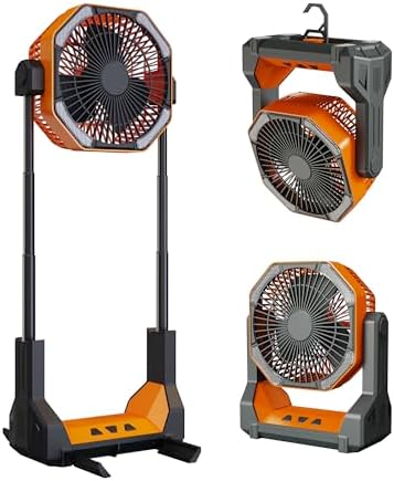 Amazon.com: Camping LED Fan with Light with 16000mAh, Portable Outdoor ...