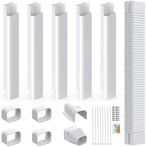 Amazon.com: Powrocket 3" W 9Ft L Mini Split AC Line Set Cover Kit ...