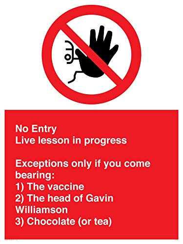 No Entry – Live Lesson in progress. – BigaMart