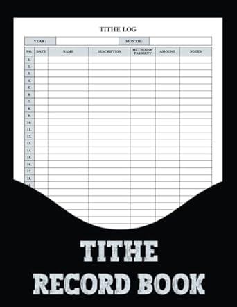Tithe Record Book: Stay on top of tithing with this easy-to-use logbook ...