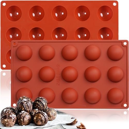Amazon.com: Webake Silicone Chocolate Candy Molds, Round Sphere Baking ...