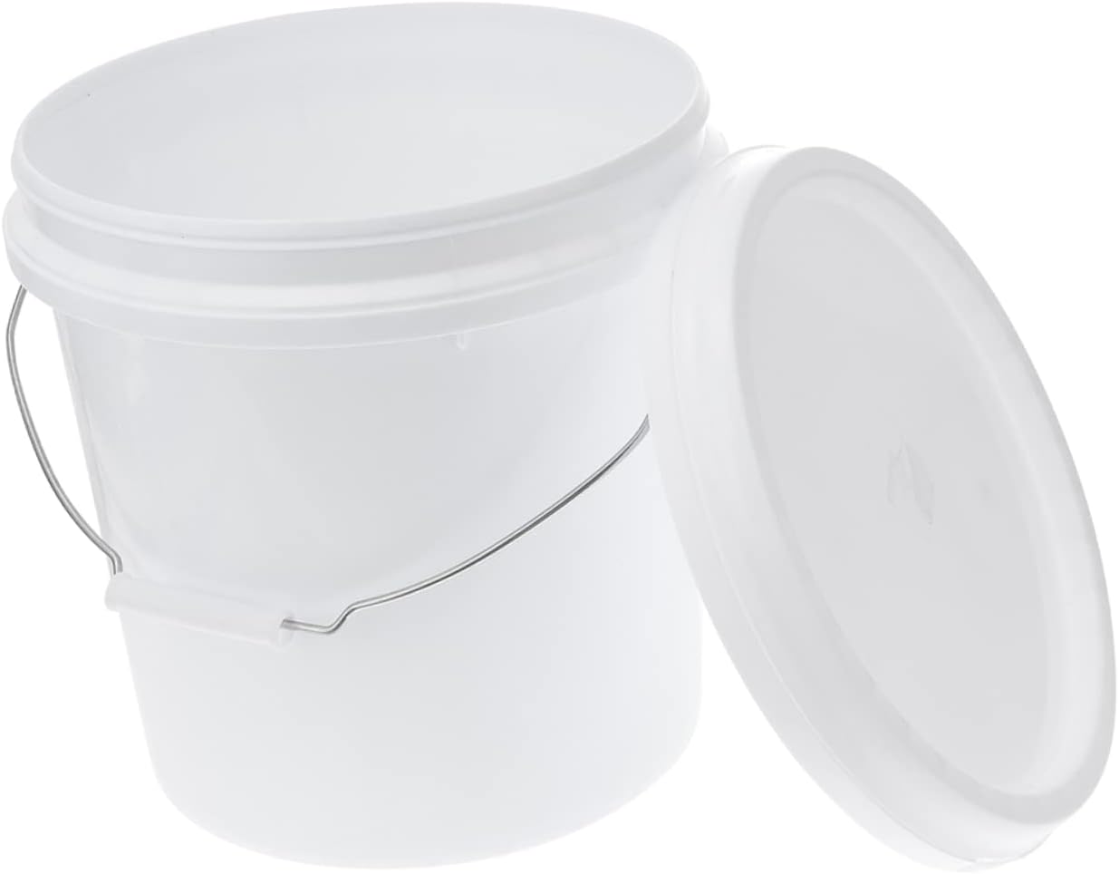 Amazon.com: PLAFOPE White Buckets Small Bucket Plastic Trash Can Oil ...