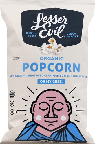 Amazon.com : LesserEvil Oh My Ghee Organic Popcorn, 5 Oz : Everything Else