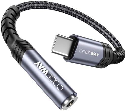 Amazon.co.jp: CODEWAY USB Type-C to 3.5mm イヤホンジャック変換アダプター 3極 4極 DAC内蔵 ...