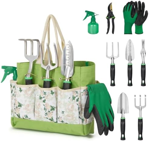 Amazon.com : Garden Tools Set, Carsolt 11 Pcs Heavy Duty Floral ...