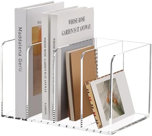 Amazon.com : SANRUI Acrylic Desk Magazine File Holder, Clear Desk ...