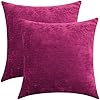 Amazon.com: Jeneoo Decorative Fuschia Pink Throw Pillow Covers Rustic ...