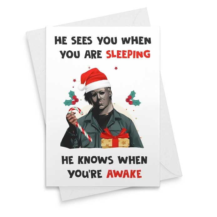 Amazon.com: Michael Christmas Card - Horror Card, Inappropriate holiday ...