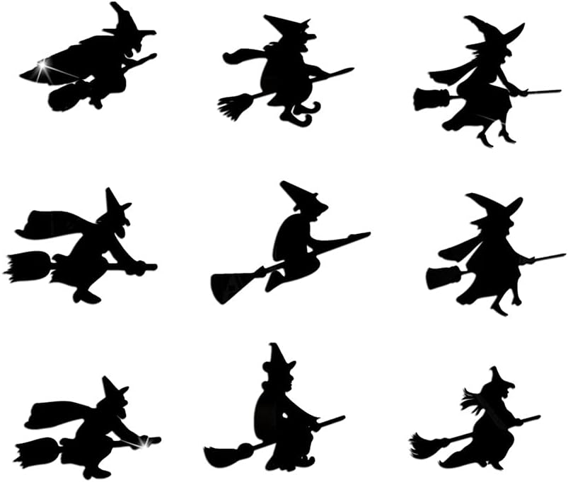 Amazon.com: JS Artworks Witch and cat Flying Vinyl Decal Sticker ...