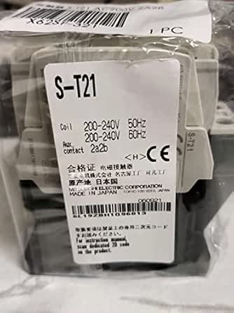 Amazon | S-T21 MS-Tシリーズ電磁接触器 S-T21 AC200V (200-240V) 2a2b | 電磁接触器 | 産業・研究開発用品 通販