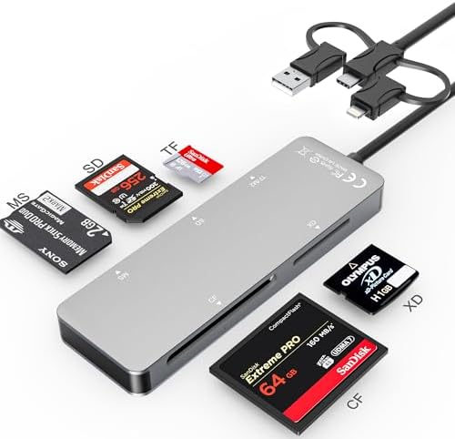 Amazon.com: Memory Stick pro Duo Adapter - 6 in 1 M2/SD/CF/XD/MS Card ...