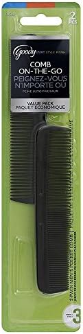 Amazon.com : Goody Men's Pocket Comb, Black, 2 Count : Hair Combs ...