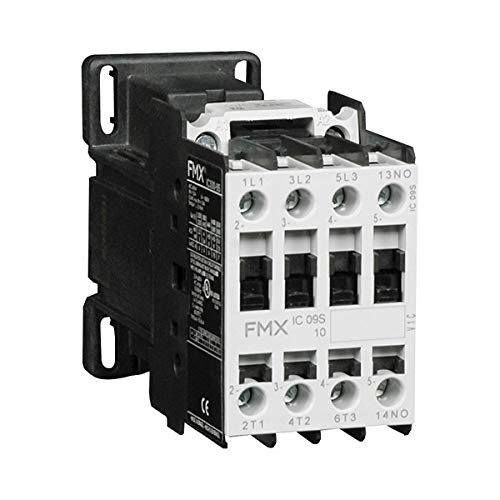FMX Contactor, 9A, 3 Pole, 600V, Screw Clamp Terminals, Aux: 1NO, Coil ...