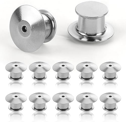 12Pcs Locking Pin Keepers Backs Pin Badge Backs, Metal Replacement ...