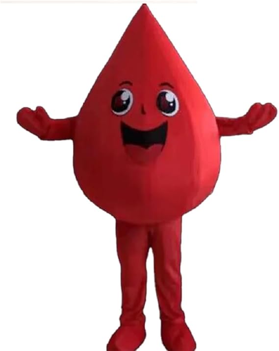 Amazon.com: Red Blood Drop Mascot Costume, Full Body Character Suit ...