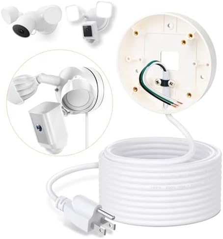 Amazon.com: 30ft/9M Power Cable with Adapter and Plug-in Mount ...