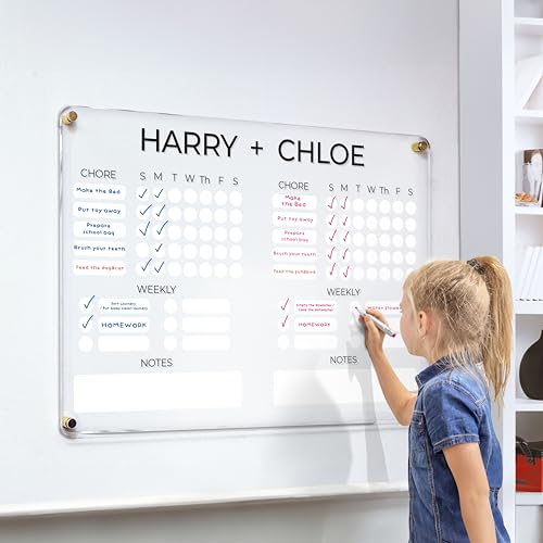 Amazon.com: Personalized Acrylic Dry Erase Chore Chart For Kids ...