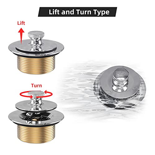 Snapklik.com : All Metal Lift & Turn Bathtub Drain Kit
