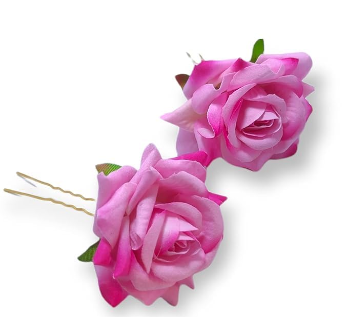 Buy Handmade Bride Rose Floral Juda Pin For Women Elegant Baby Rose U ...