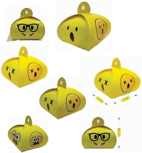 Small Folding Smiley Faces Boxes (60 Pcs.) - Perfect for Birthday ...