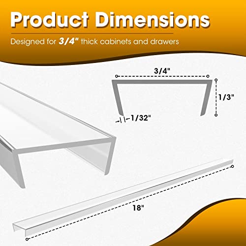 Snapklik.com : 6 Pcs Clear Rigid Plastic Slip On Cabinet Door Protector ...
