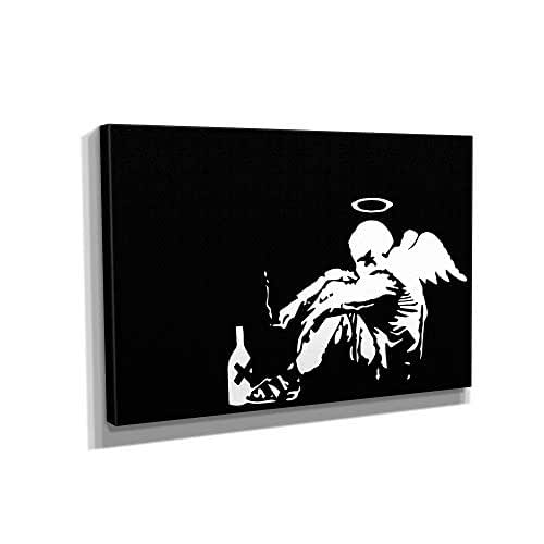 Amazon.com: Banksy Fallen Angel Graffiti Canvas Art Wall Home Decor ...