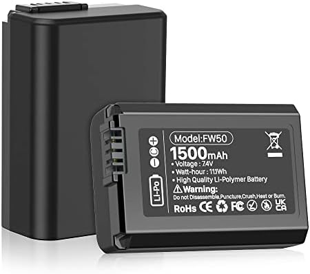 NP-FW50 Camera Battery 7.4V 1500mAh Rechargeable Battery for Alpha ...