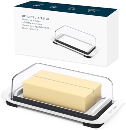 Amazon.com | Butter Dish with Lid for Countertop and Refrigerator Door ...