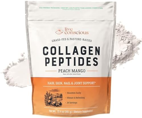 Amazon.com: Live Conscious Collagen Peptides Powder Unflavored Packets ...