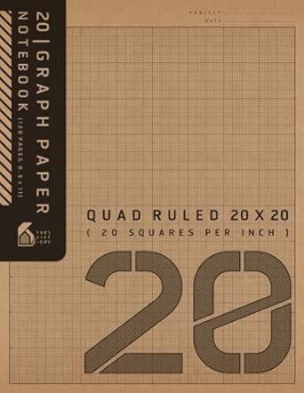 20 | Graph Paper Notebook Quad Ruled 20x20 (20 Squares Per Inch ...