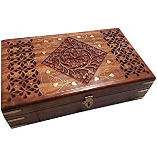 A one handicrafts Wooden Jewellery Box for Women Jewel Organizer Hand ...
