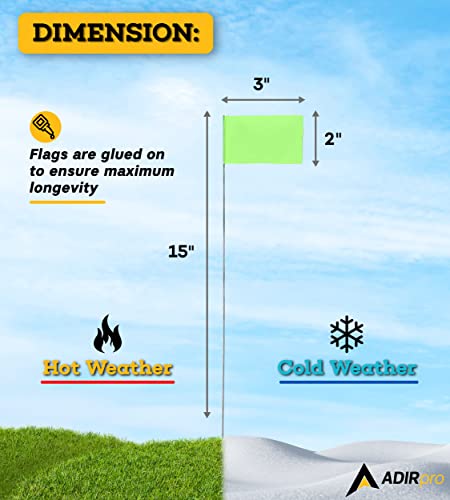 Snapklik.com : AdirPro Marking Flags 100 Pack - 2x3 Lawn Flags - Marker ...
