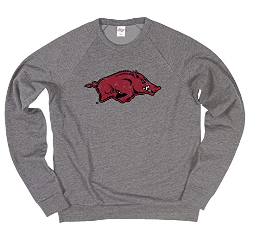 Snapklik.com : Arkansas Razorbacks Tri-Blend Crewneck Sweatshirt ...