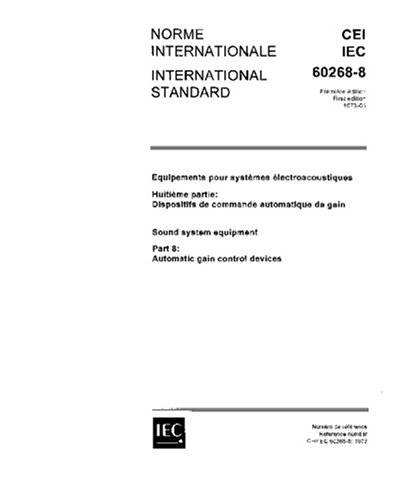 IEC 60268-8 Ed. 1.0 b:1973, Sound system equipment. Part 8: Automatic ...