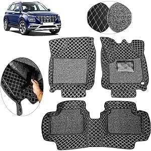 Automoxco/Premium 7D car mat Full Set for Hyundai Venue (Model : 2019 ...