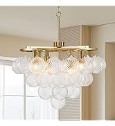 BeyPan Semi Flush Mount Ceiling Bubble Ball Chandelier Lighting Dia 20 ...