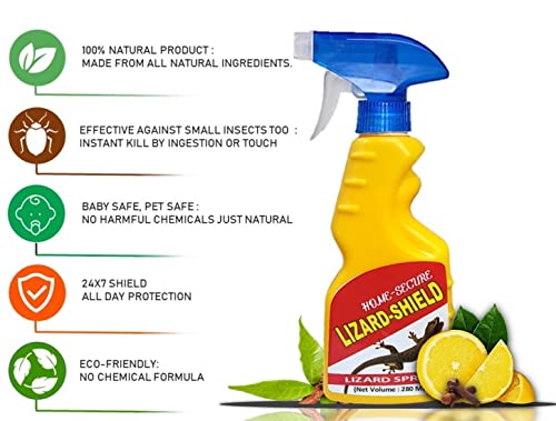 Home-Secure Lizard Shield Lizard Repellent Spray Natural Non Toxic ...