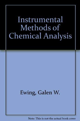 Instrumental Methods of Chemical Analysis: 9780070198517: Books - Amazon.ca