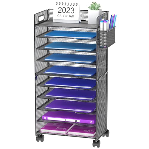 Snapklik.com : Samstar 10 Tier File Organizer Beside Desk, Rolling File ...