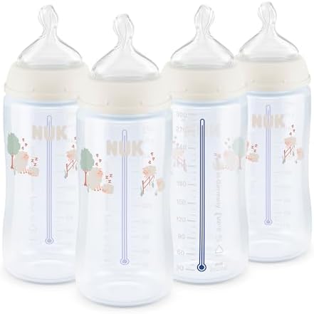 Amazon.com : NUK First Choice Smooth Flow Anti-Colic Bottle, Peach, 10 ...