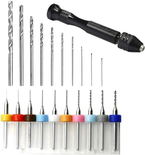 KEWAYO 10pcs PCB Drill Bits Set Spiral Flute Carbide 0.3mm-1.2mm Micro ...