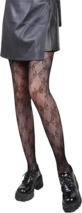 Buy Bunny Bae Women's Fishnet Stockings Patterned Floral Tights Thigh ...
